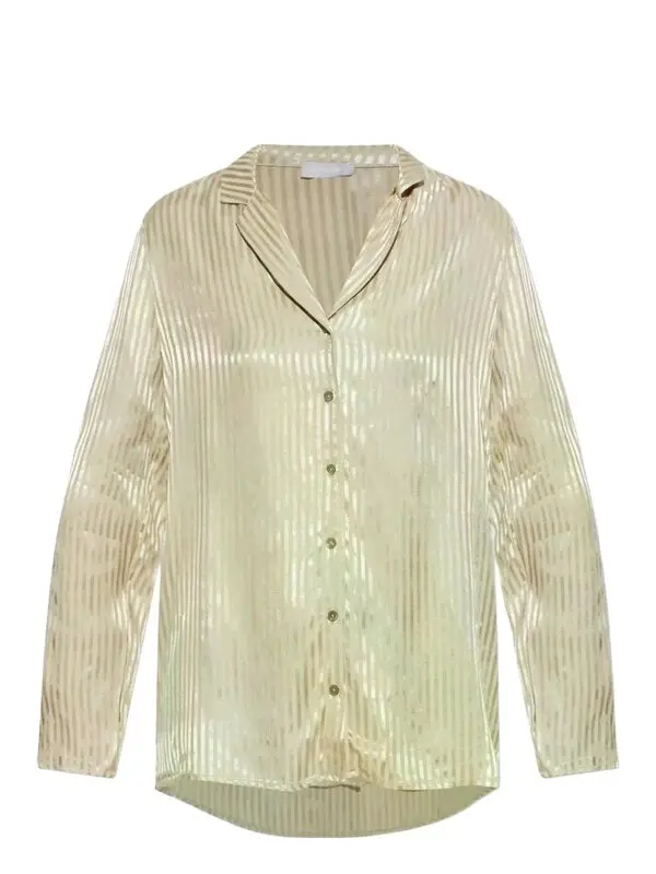 Hanro Striped Buttoned Top - Neutrals