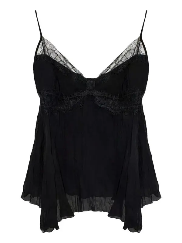 Blumarine Lace-trim Top - Black