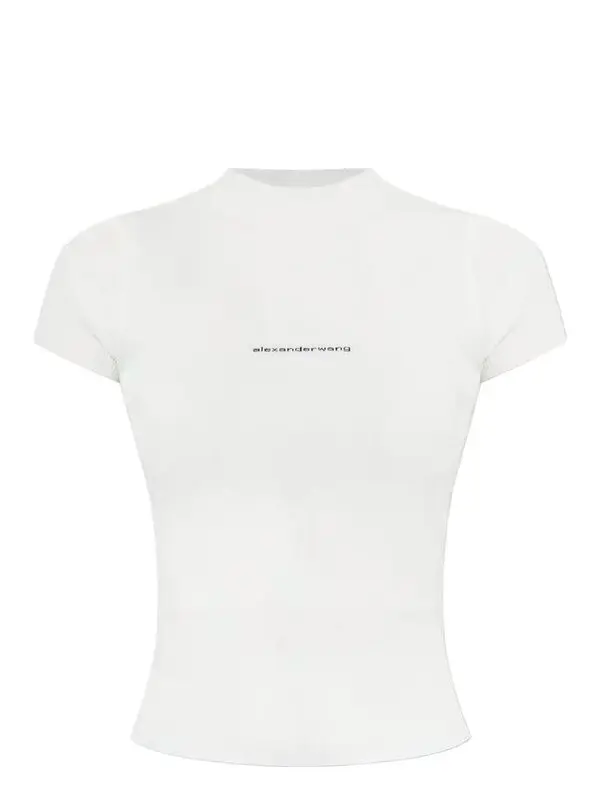 Alexander Wang Jacquard-logo Short-sleeve T-shirt - White