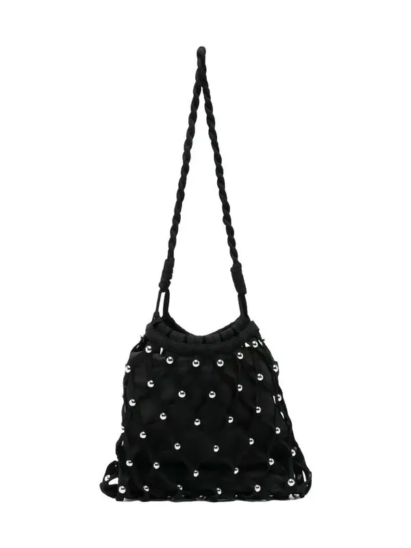 Sandro Studded Shoulder Bag - Black