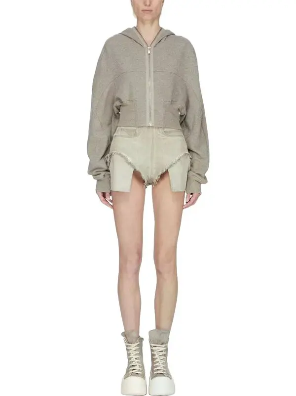 Rick Owens Frayed Hem Shorts - Neutrals