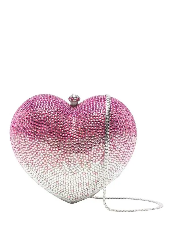 SAN BLAS Embellished Heart Clutch - Pink