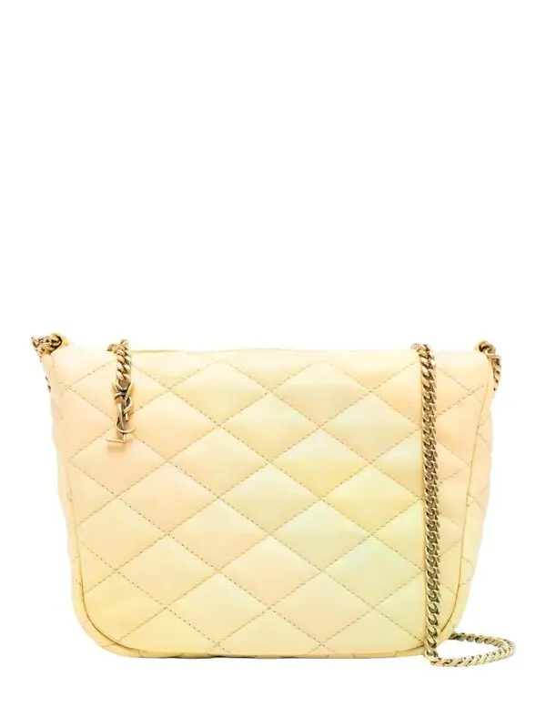 Saint Laurent Diamond-pattern Shoulder Bag - Neutrals