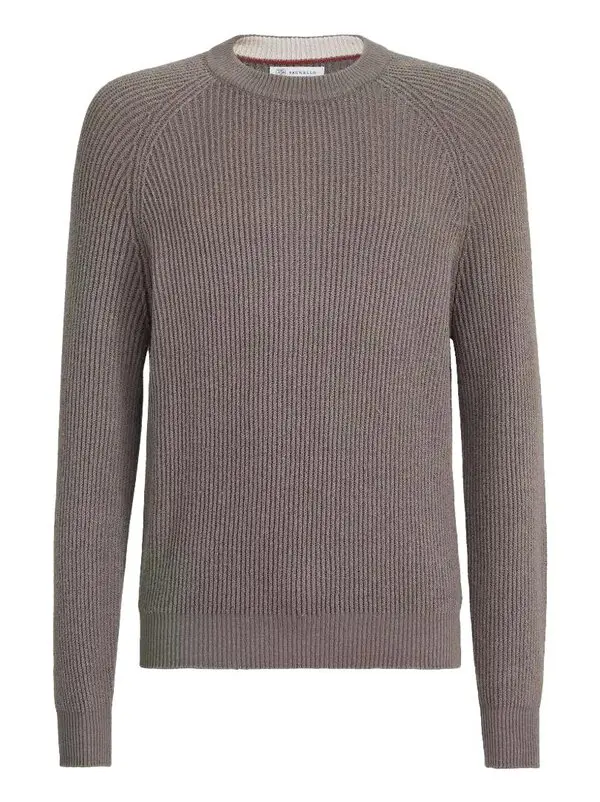 Brunello Cucinelli Ribbed Crew-neck Sweater - Purple