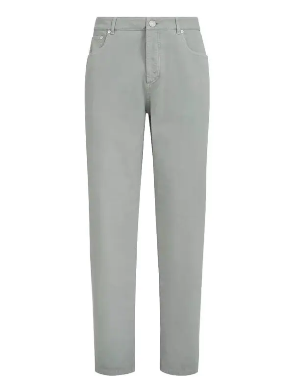 Brunello Cucinelli Garment-dyed Trousers - Green