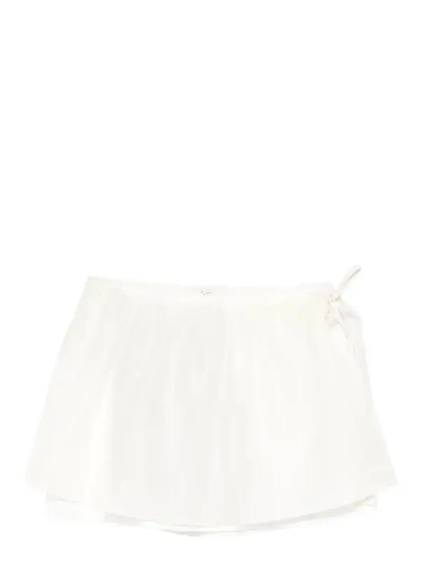 DUNST Drawstring Mini Skirt - Neutrals