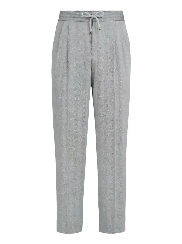 Brunello Cucinelli Chevron Trousers - Grey