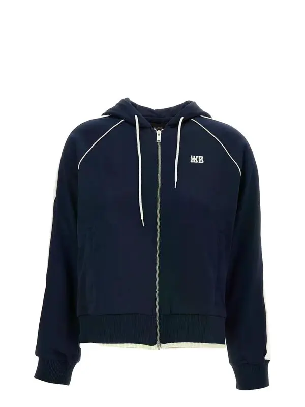 WALES BONNER Zip-up Hoodie - Blue