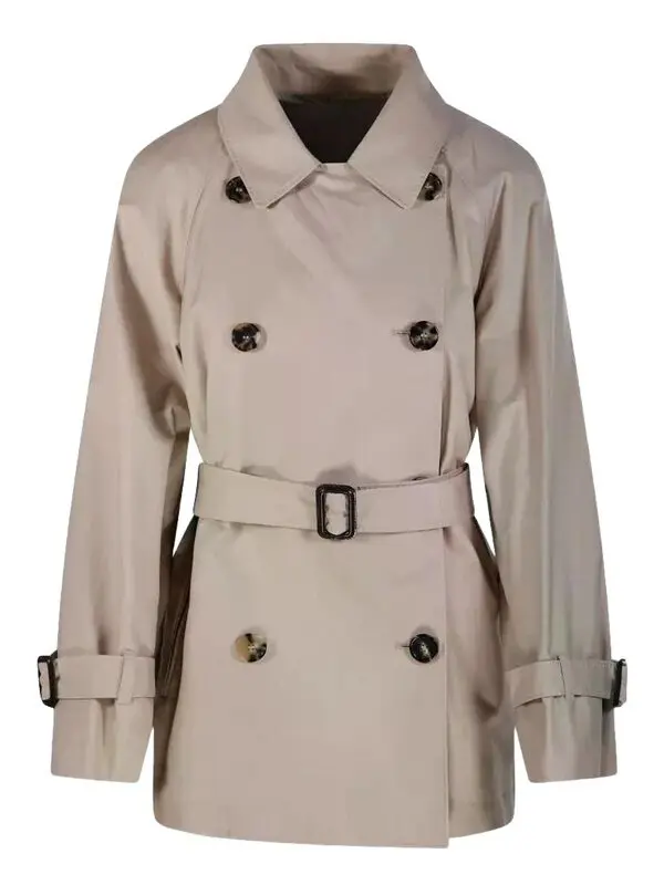 Max Mara Double-breasted Belted Coat - Neutrals