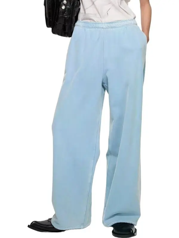 Acne Studios Logo Cotton Trousers - Blue