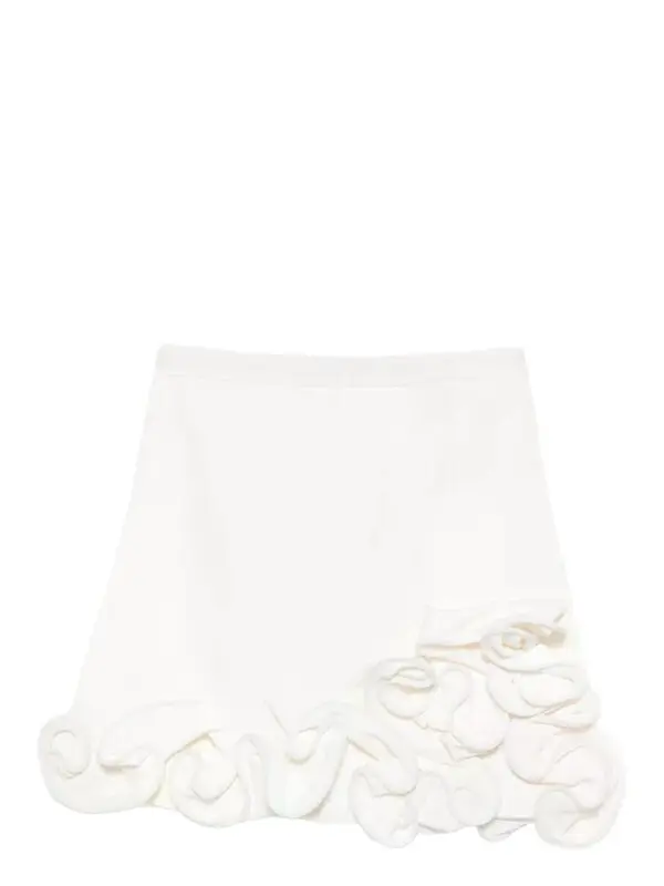 Sandro Ruffled Mini Skirt - White