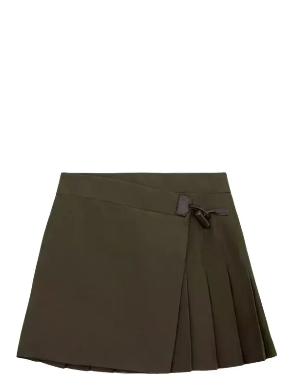 Loewe Pleated Mini Skirt - Green