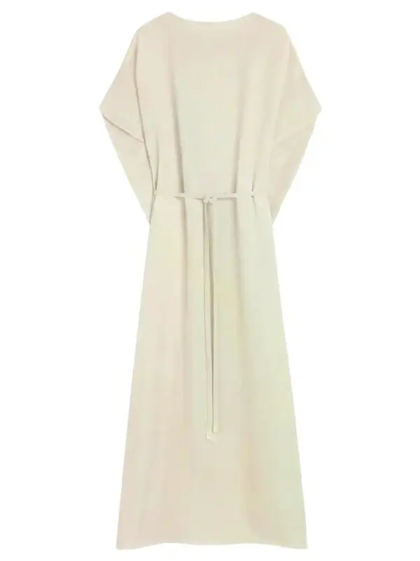 Momoni Sakari Cape-sleeves Maxi Dress - Neutrals
