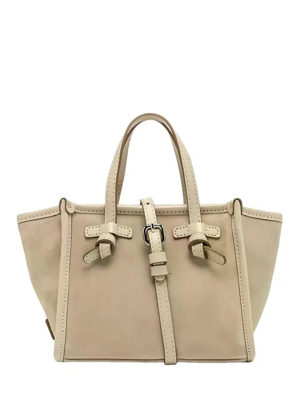 GIANNI CHIARINI Mini Miss Marcella Knot-detail Tote Bag - Neutrals