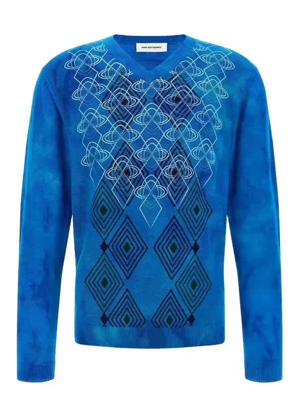 KIKO KOSTADINOV Hatha V-neck Sweater - Blue