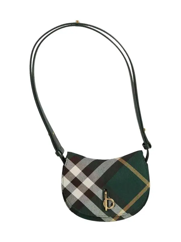 Burberry Plaid Shoulder Bag - Green