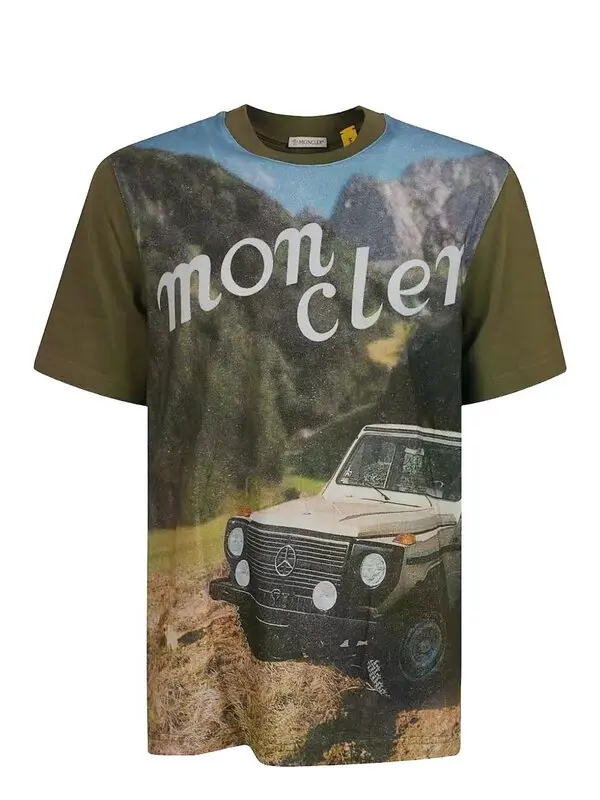 Moncler Photographic Print T-shirt - Green