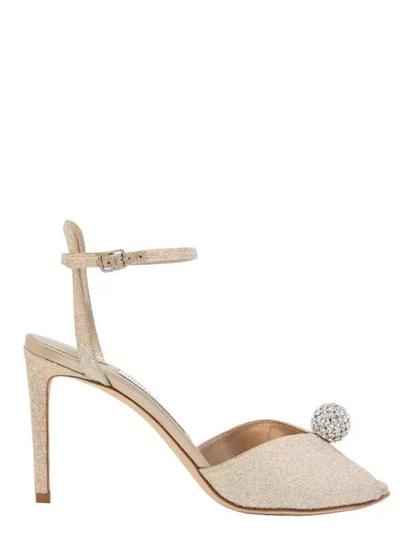 JIMMY CHOO Sacora Heeled Sandals - Gold