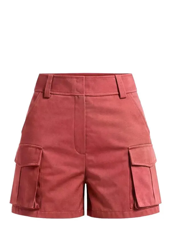 Elie Saab Cargo Gabardine Shorts - Red
