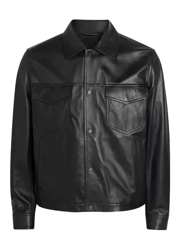 Emporio Armani Buttoned Shirt Jacket - Black