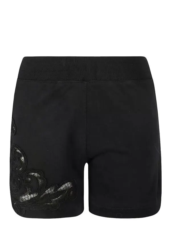 Ermanno Scervino Lace Appliqué Shorts - Black