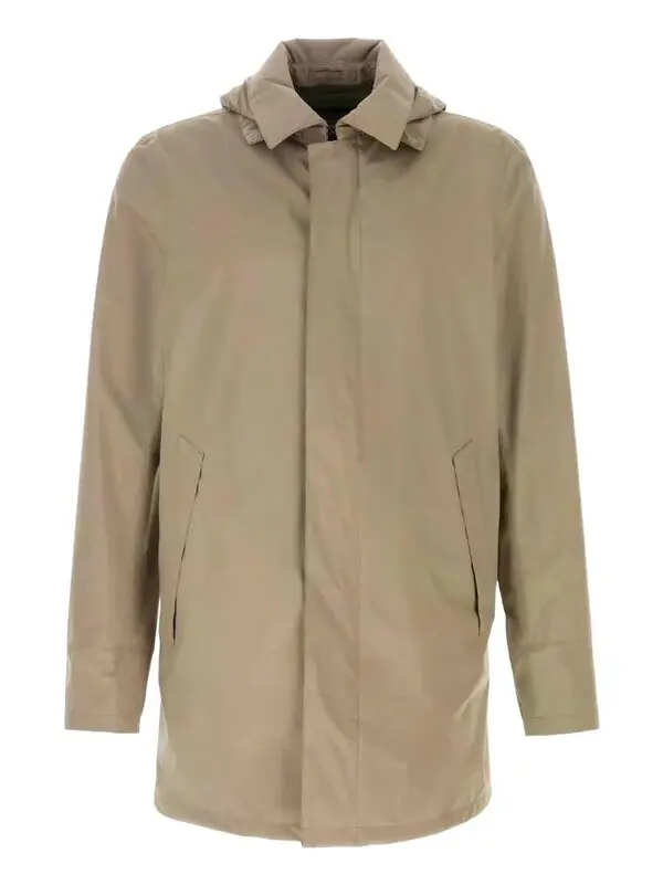 Herno Hooded Raincoat - Neutrals