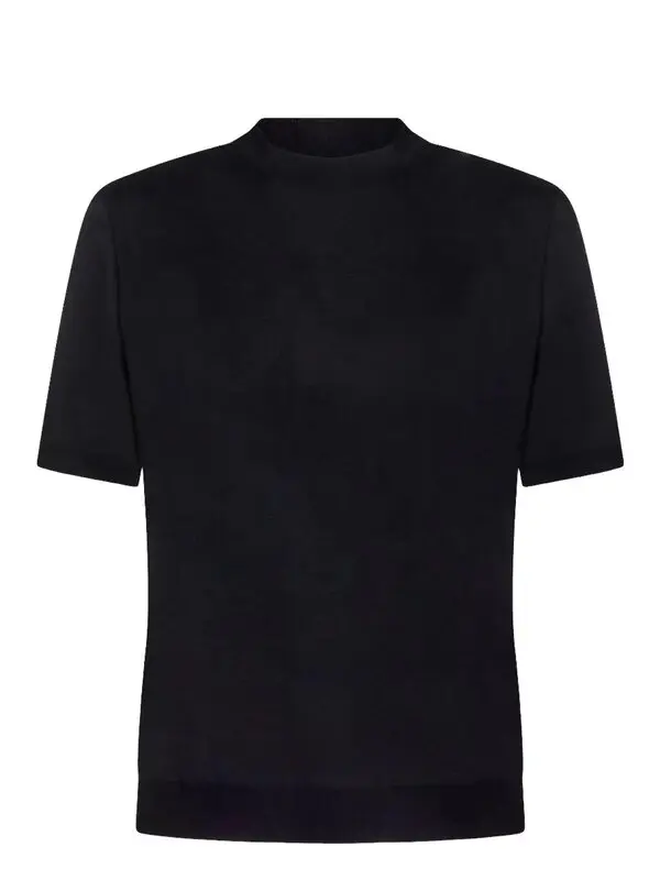 Altea Mock-neck Short-sleeve T-shirt - Black