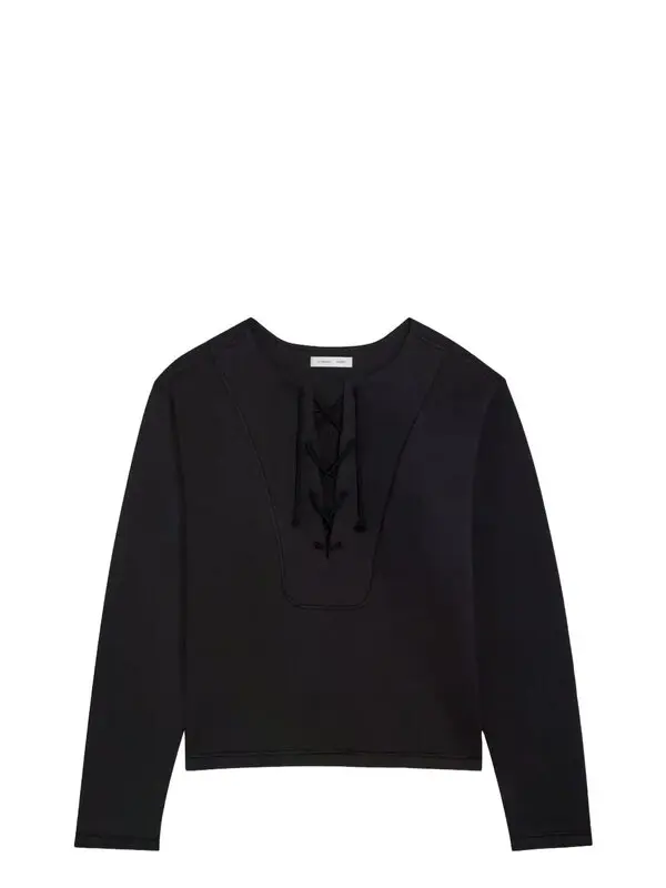 Escada Sport Lace-up Sweatshirt - Black
