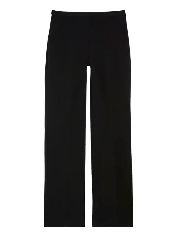 Another Tomorrow Straight Trousers - Black