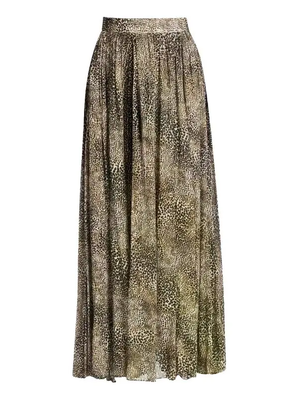 Elie Saab Print Midi Skirt - Brown