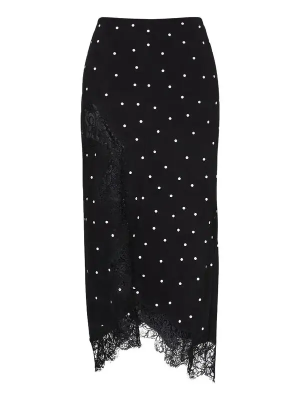 A.L.C. Olivia Polka-dot Skirt - Black
