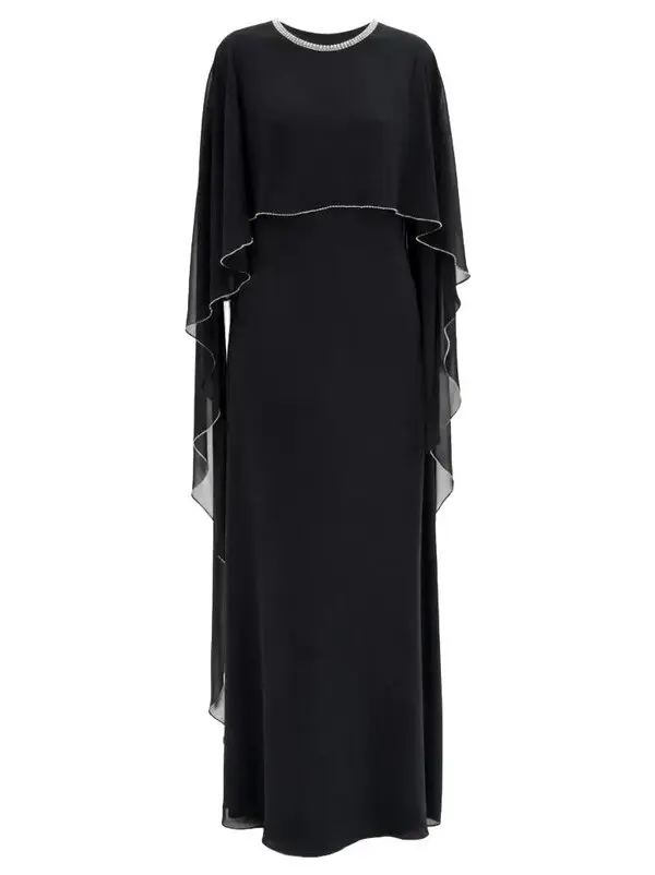 COPURS Samira Embellished Layered Maxi Dress - Black