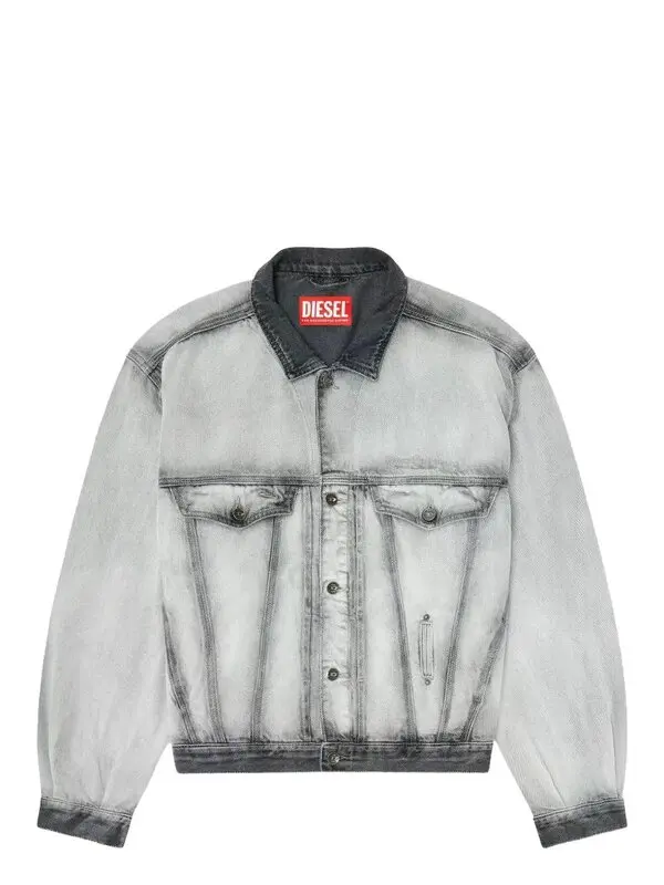 DIESEL® Buttoned Denim Trucker Jacket - Grey