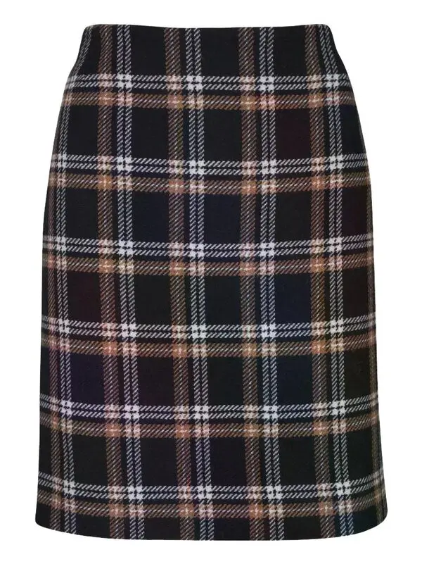 Akris Checked Skirt - Black