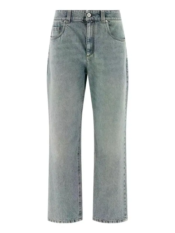 Brunello Cucinelli High-waist Straight Leg Jeans - Blue