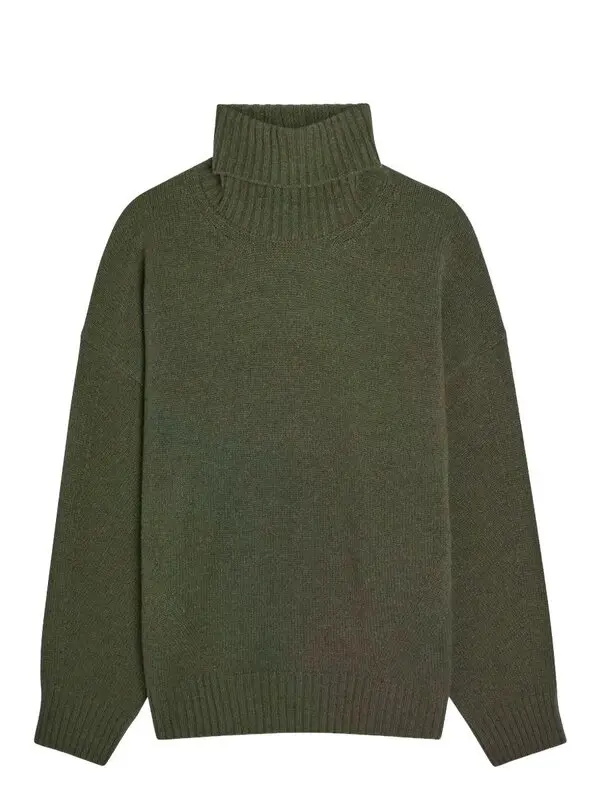 Another Tomorrow Roll-neck Sweater - Green