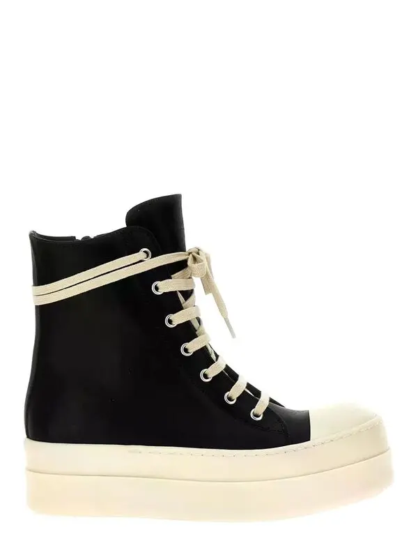Rick Owens Mega Bumper Leather Sneakers - Black