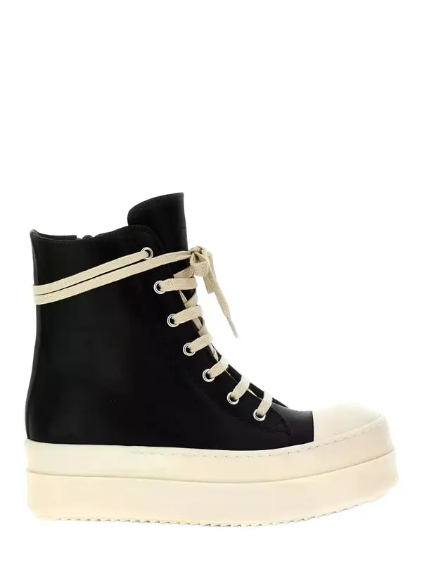 Rick Owens Mega Bumper Leather Sneakers - Black