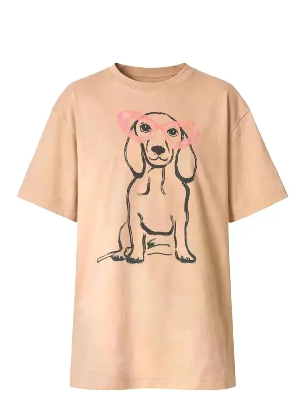 TWINSET Dog-print T-shirt - Neutrals