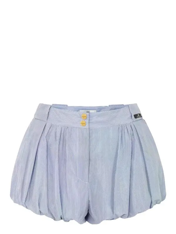 Elisabetta Franchi Striped Button Shorts - Blue