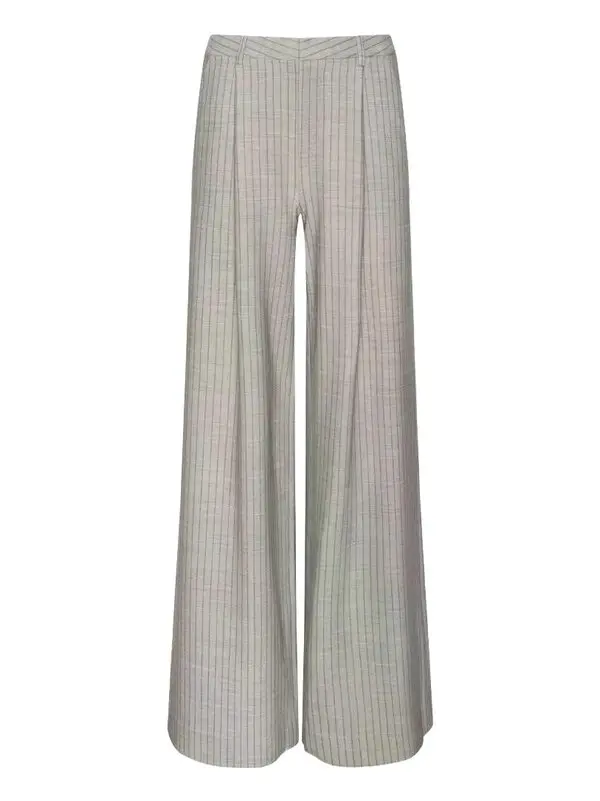 L'Agence Allanah Pinstriped Trousers - Grey