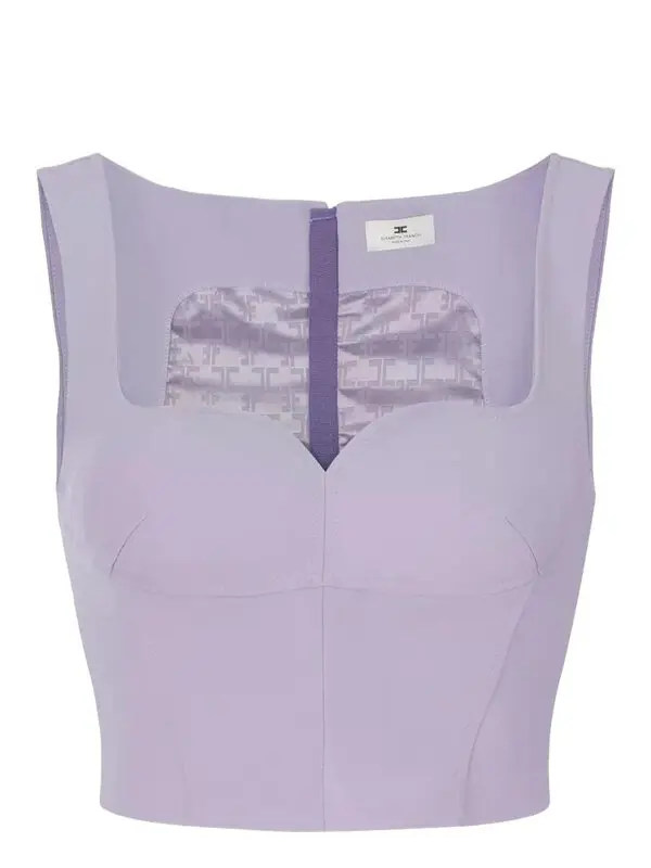 Elisabetta Franchi Sweetheart-neckline Top - Purple