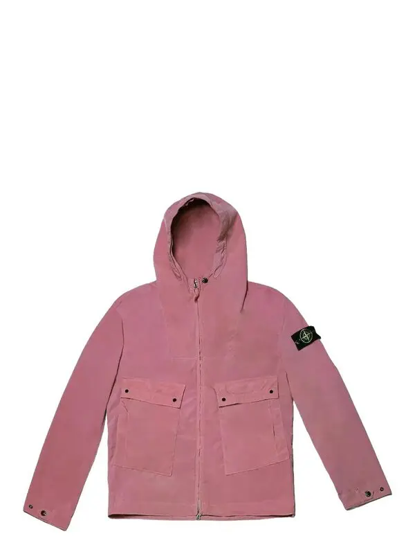 Stone Island Hooded Flap-pocket Jacket - Pink