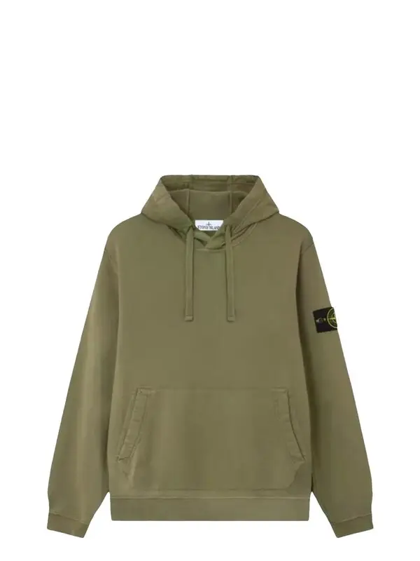 Stone Island Hooded Pocket Sweatshirt - Green