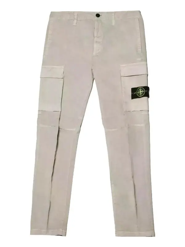 Stone Island Logo-patch Cargo Trousers - Neutrals