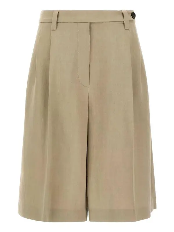Brunello Cucinelli Belt-loop Pleat Shorts - Neutrals