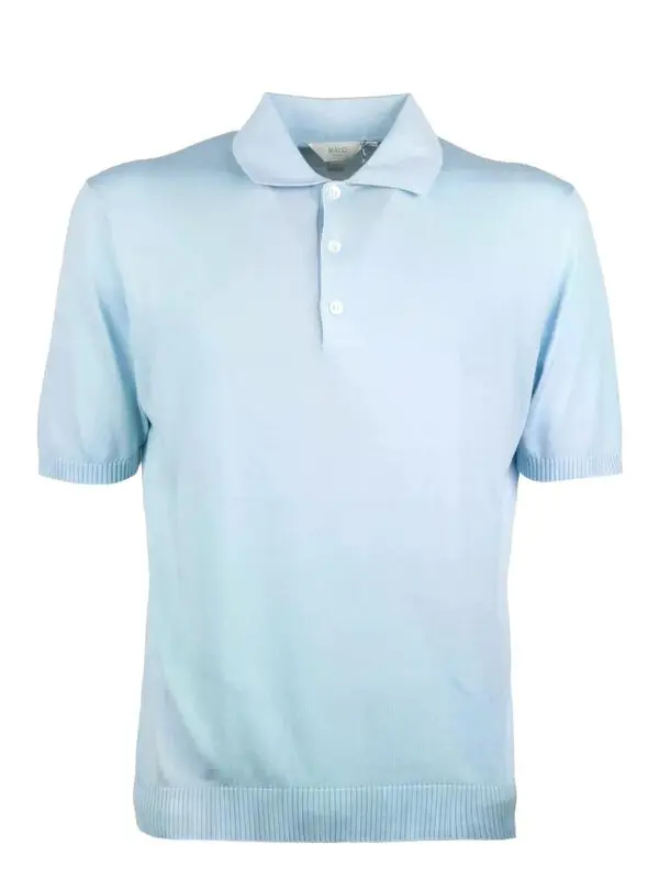 Malo Button-up Polo Shirt - Blue