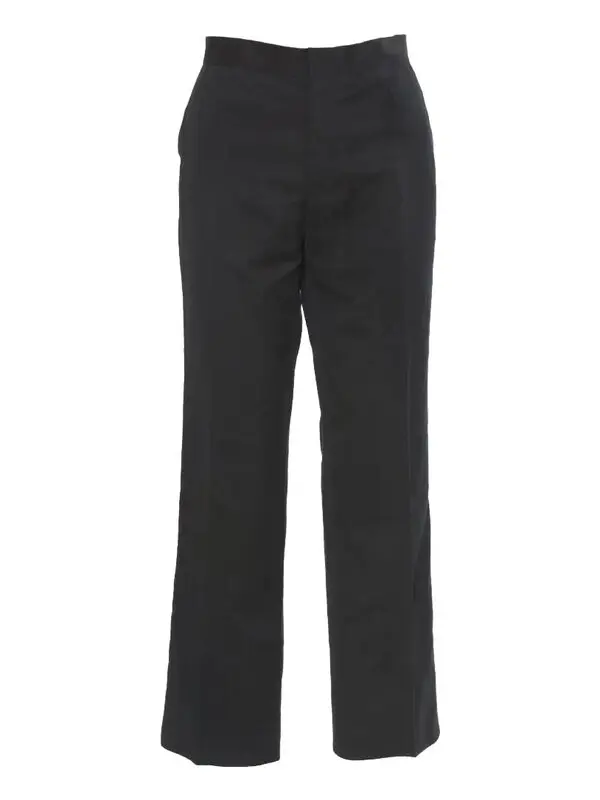 Aspesi Vintage Straight-cut Cotton Trousers - Black