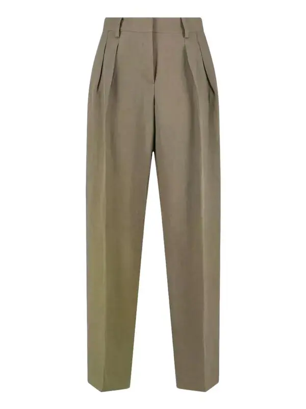 THE FRANKIE SHOP Daytona Pleated Trousers - Green