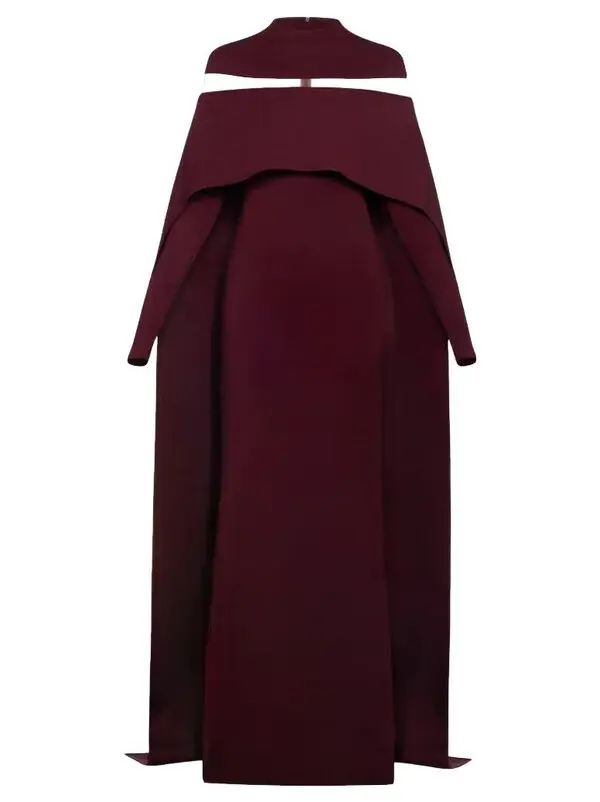 CHATS BY C.DAM Nehru Cape Maxi Dress - Red